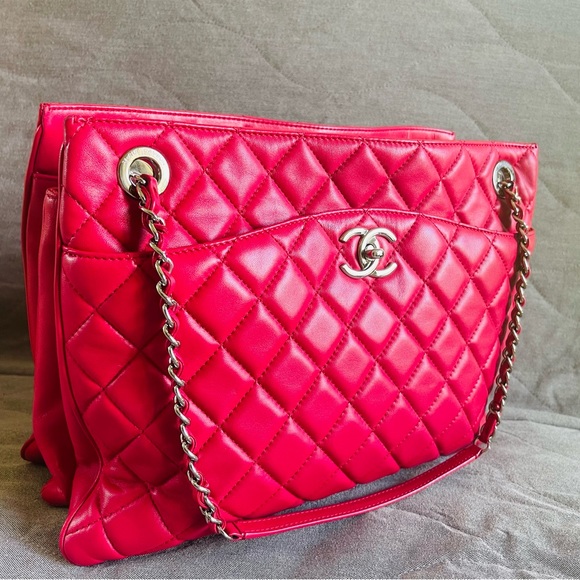 CHANEL | Bags | Rare Chanel Red Quilted Shoulder Bag | Poshmark